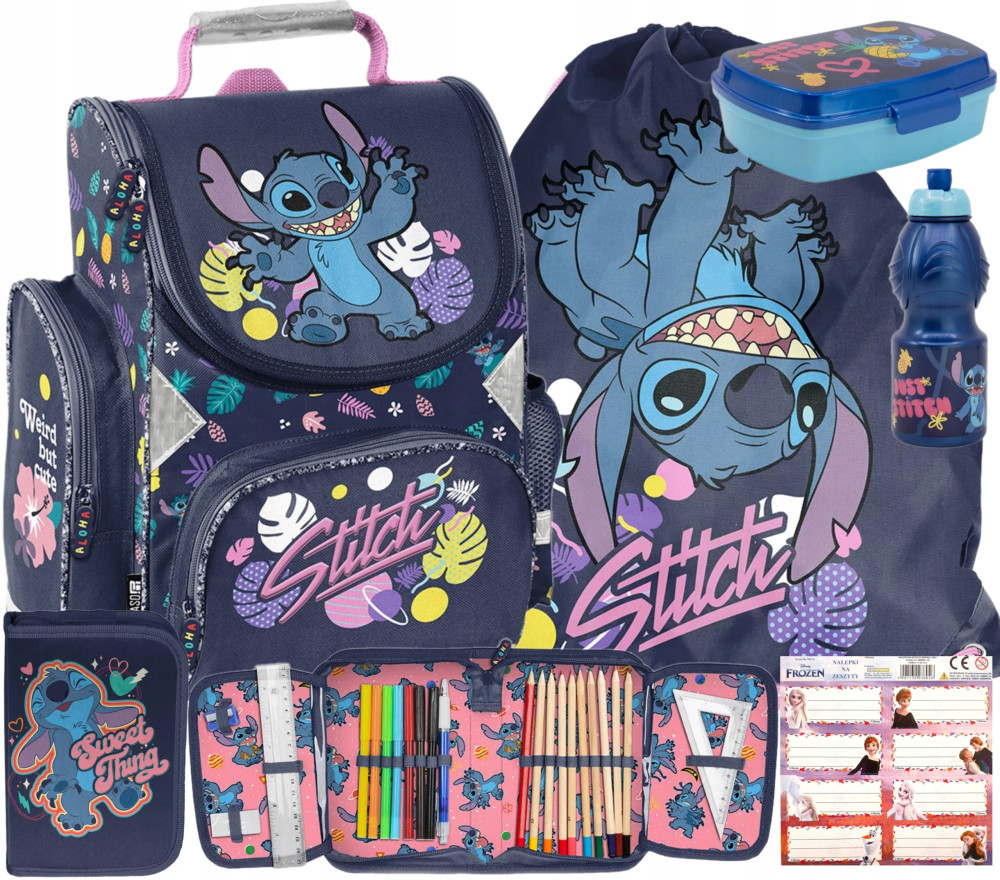 УЧЕНИЧЕСКА ЧАНТА Раница Paso Lilo And Stitch 1 3 клас