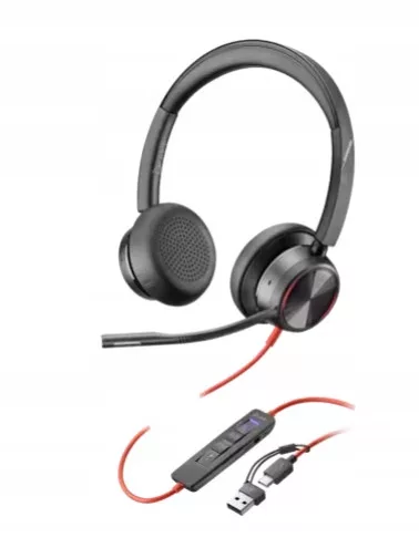 HP Poly Blackwire 8225 стерео USB-C/A 8X223AA слушалки с над