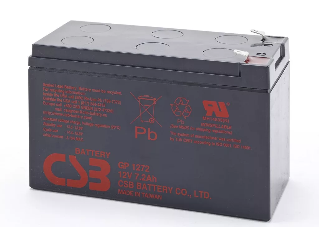 AGM батерия 12V 7Ah CSB (7AH) 28W GP1272F2 - www.kamenik.bg